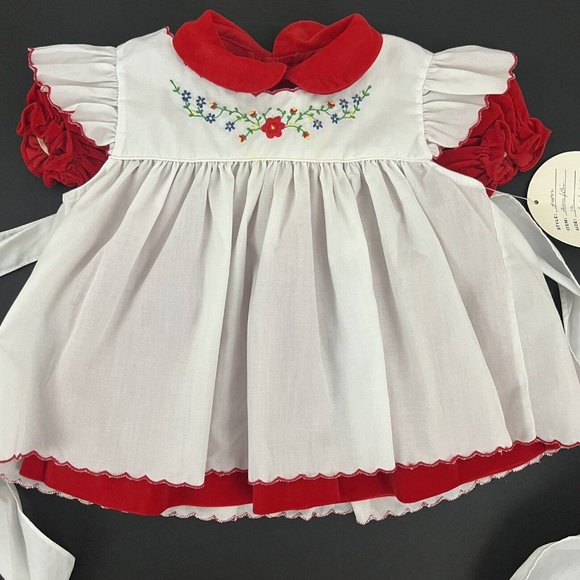 Carousel | Dresses | Vintage Carousel Girls 2 Months Dress Red Velvet ...